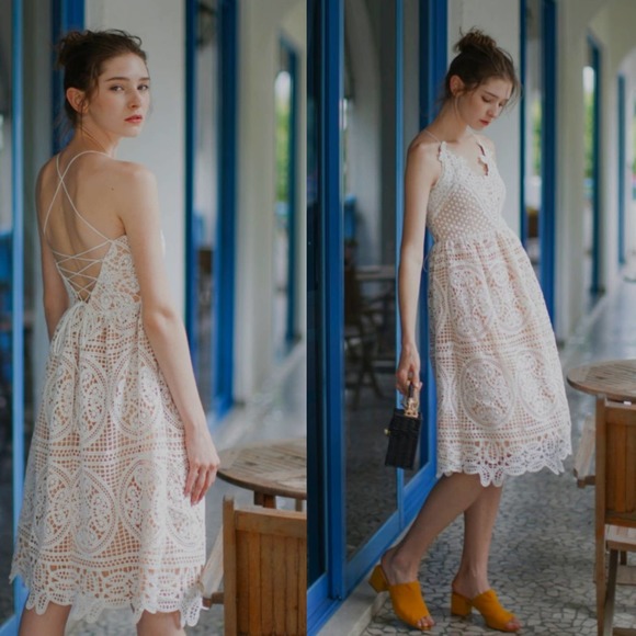 Chicwish | Dresses | Chic Wish Dress Womens Xsmall White Boho Hippie ...